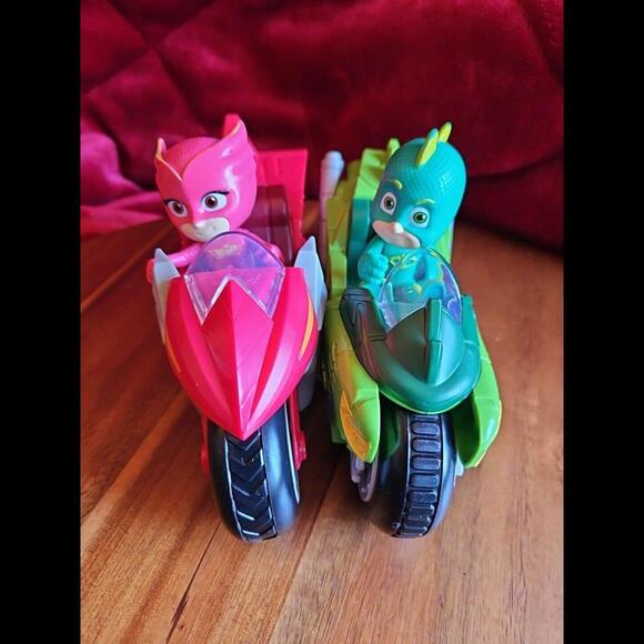 Toys | Pj Masks Team Kickback Motorcycle Lot Bike Action Figure Owelet ...